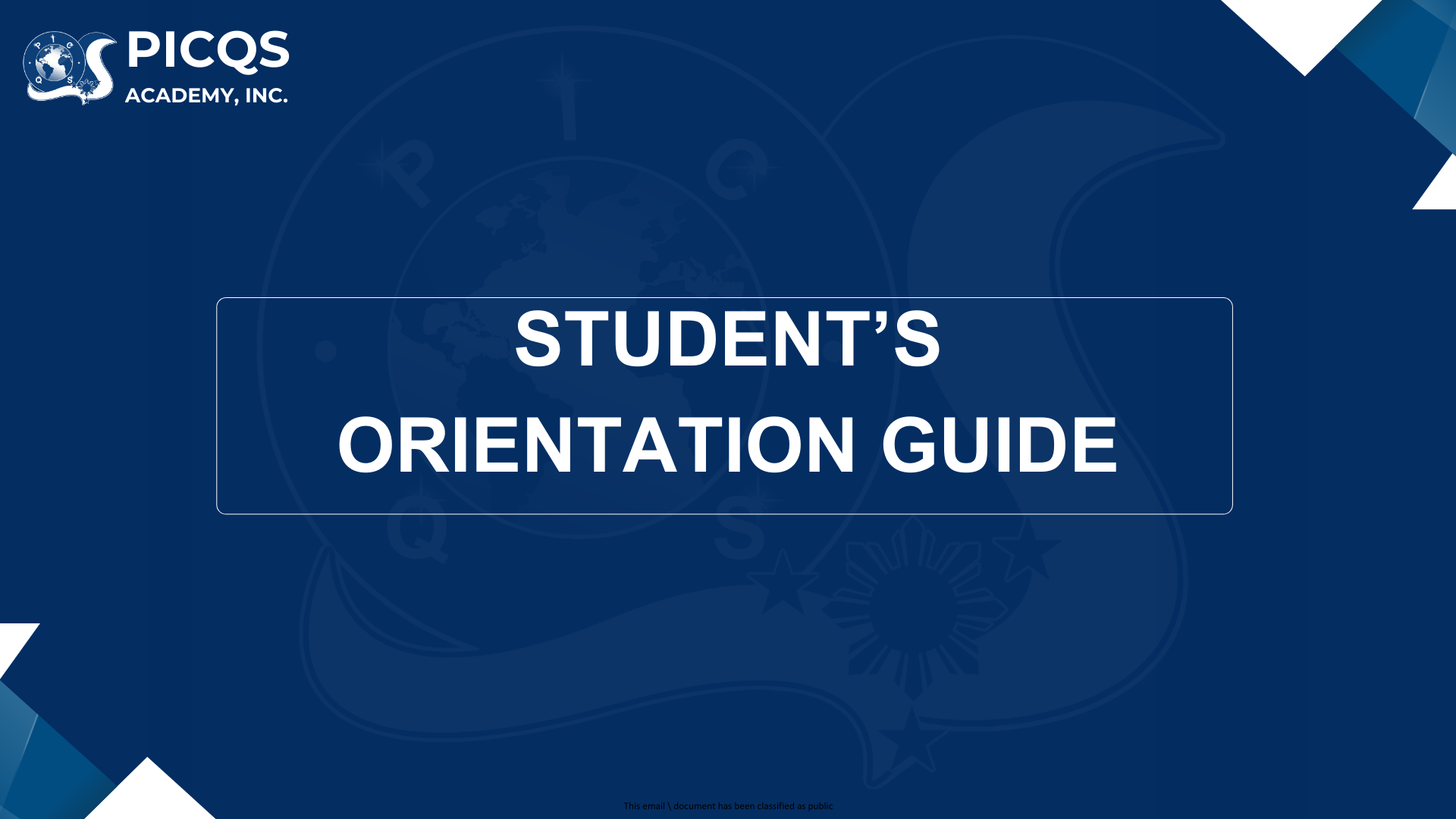 Course Orientation - PICQS