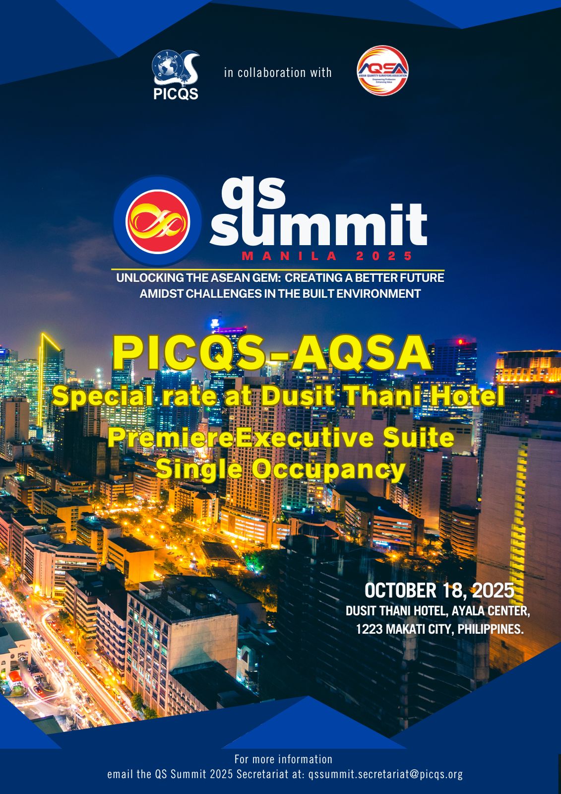 PICQS QS SUMMIT 2025 - Premiere Executive Suite - Single Occupancy - PICQS